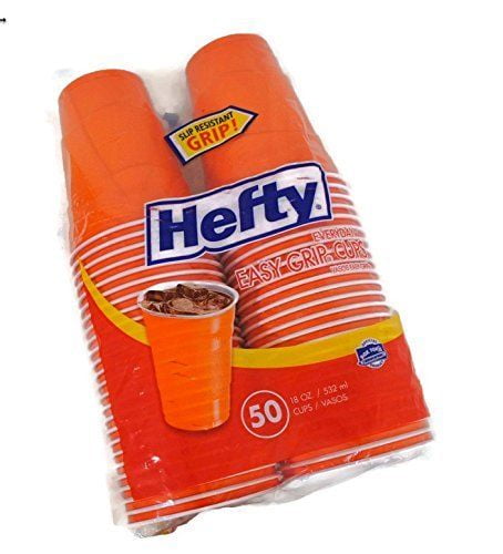 Hefty Bright Orange Cups, 50 Count - Walmart.com