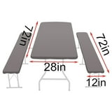 Picni-c Table And Bench Fitted Tablecloth Cover, 3-Piece Set ...