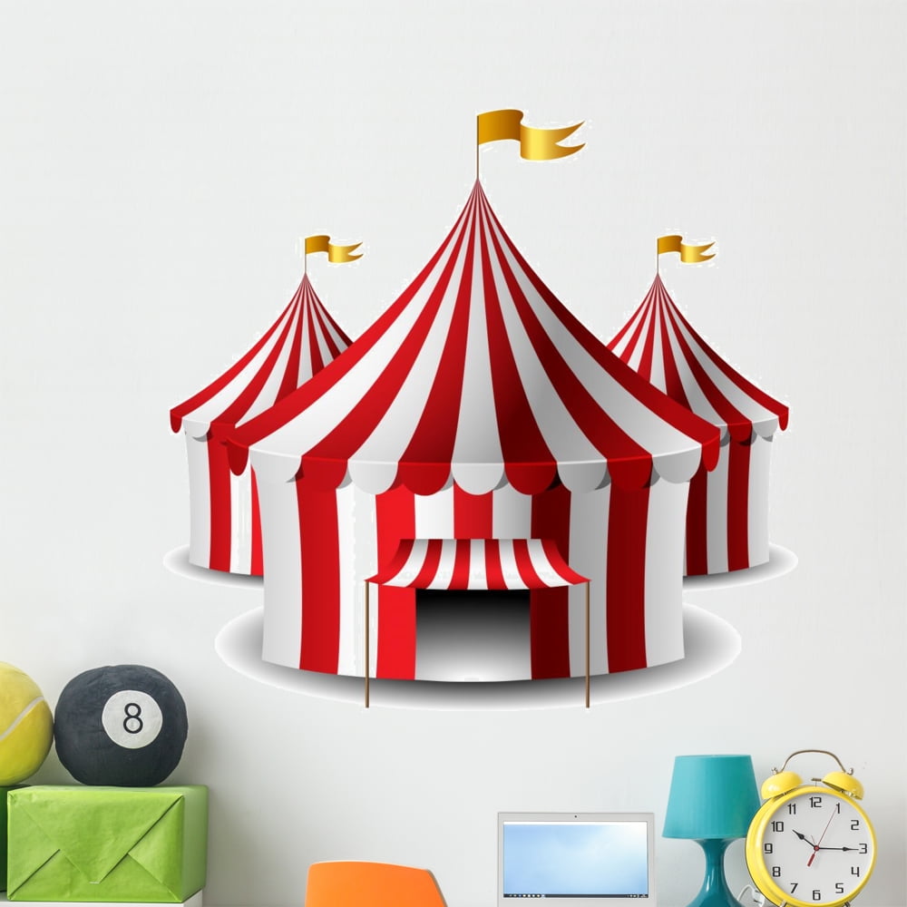 Circus Tent Wall Mural Decal by Wallmonkeys Vinyl Peel and Stick ...