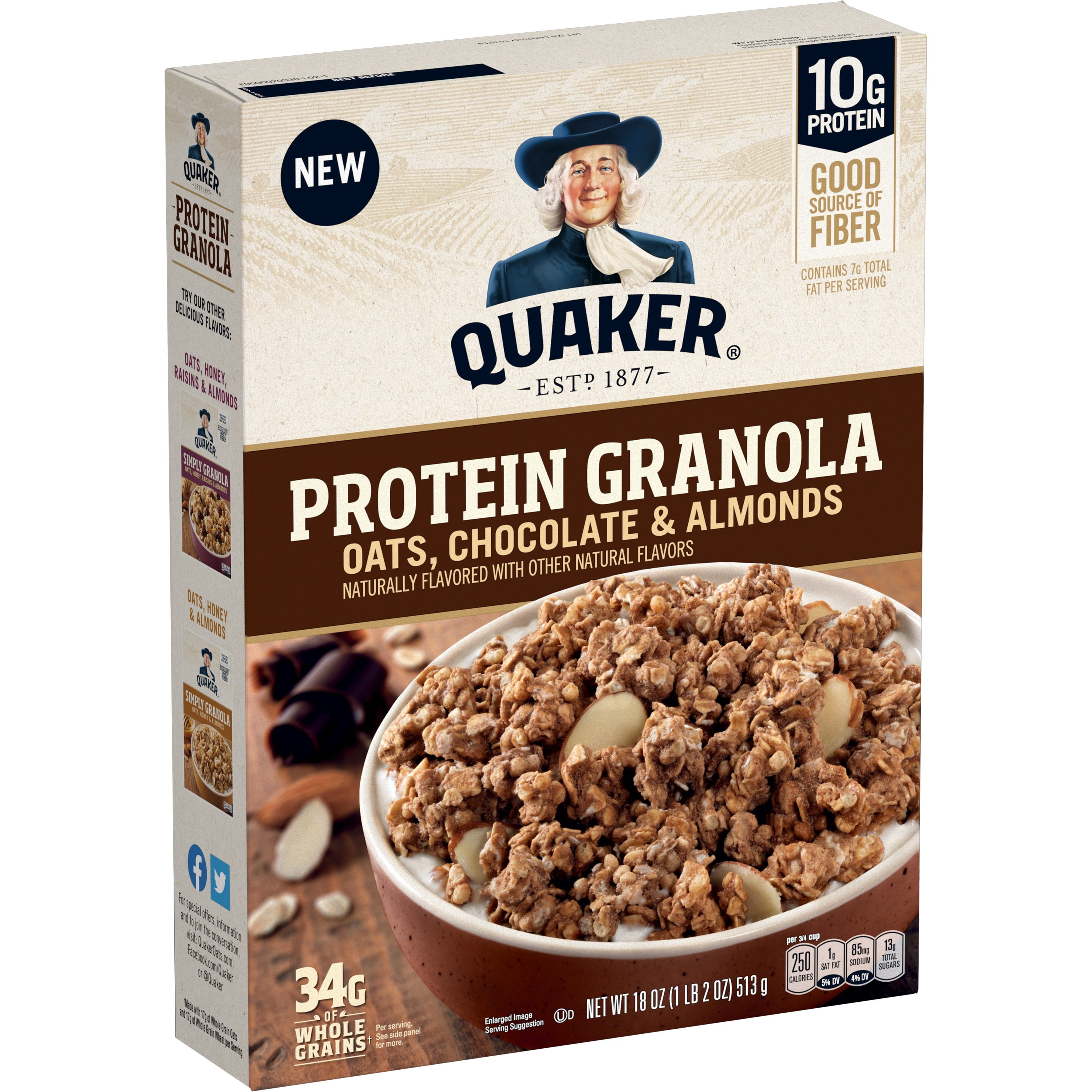Quaker Simply Granola Protein Chocolate 20 oz - Walmart.com