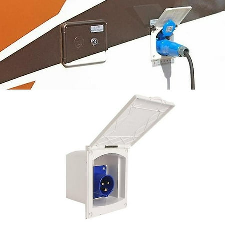 Motorhome Rv External Power Plug Outlet 16a Waterproof Flush Inlet ...