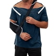 Mens Post Shoulder Surgery Recovery Shirts, Tear Away Full Side Snap ...