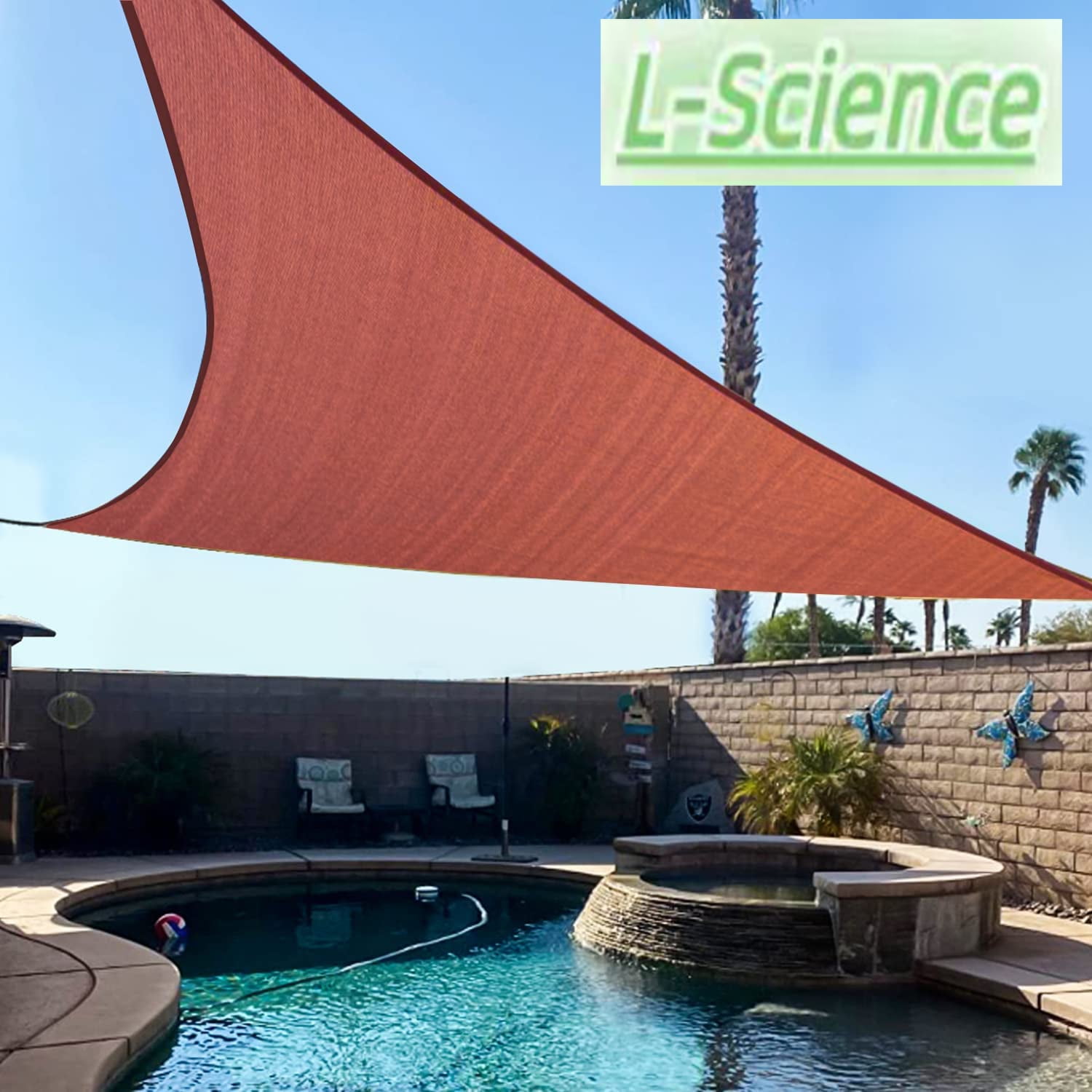 Sun Shade Sail Triangle UV Block Canopy Awning Shelter Fabric Cloth ...