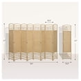 8 Panel Folding Room Divider, Portable Privacy Screen, Wave Fiber ...