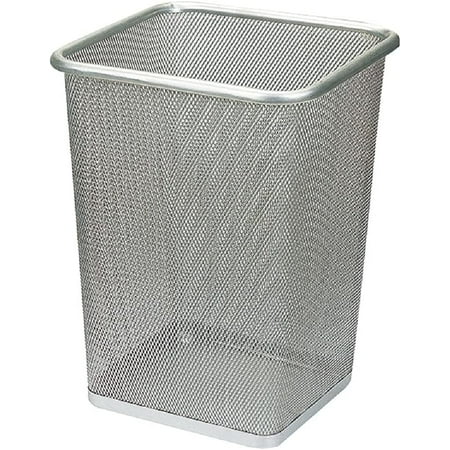 Trash Bin Iron Paint Mesh Trash Can Round Square Waste Paper Basket ...