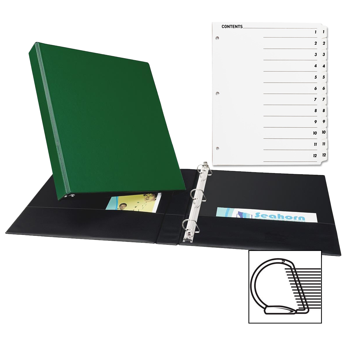 Avery Durable Round-Ring Reference Binders and Sparco Quick Index ...