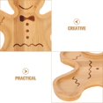 ACDANC 2026 New Gingerbread Man Plates Bamboo for Holiday Parties and ...