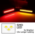 4pc Set Black-Out Smoked Lens Amber & Red Full LED Strip Front & Rear ...