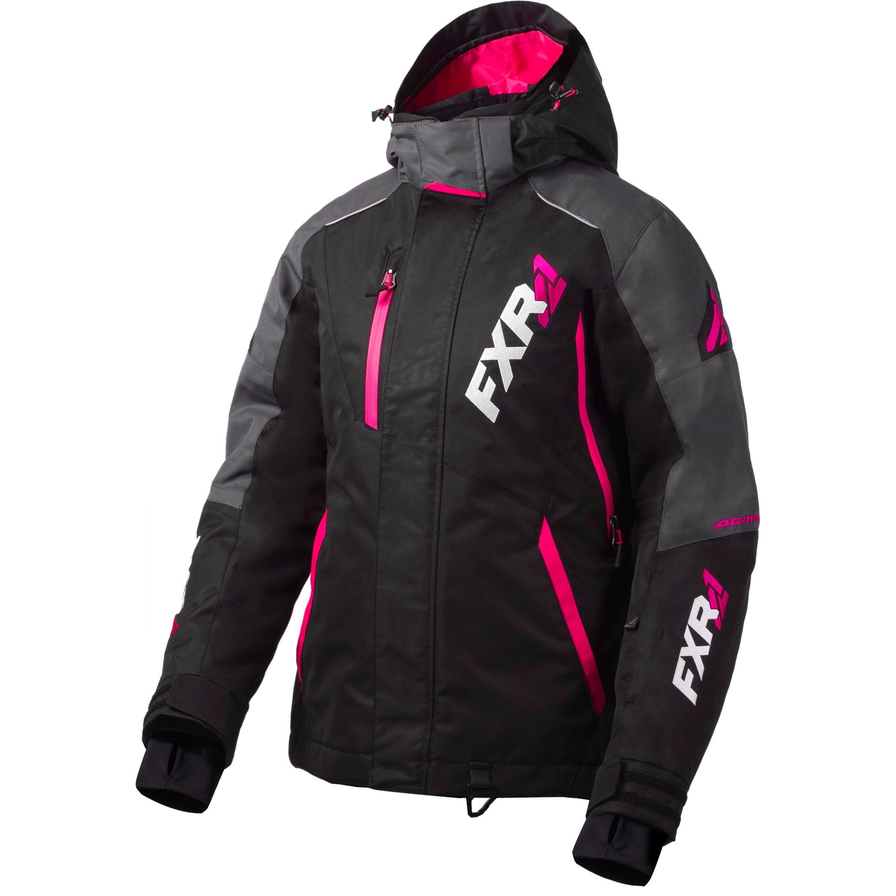 FXR Womens Black/Charcoal/Fuchsia Vertcal Pro Jacket Snowmobile 2020 ...