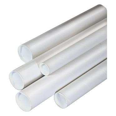 20 - 2" x 36" Round Cardboard Shipping Mailing Tube Tubes With End Caps ...
