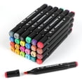 24 Colors Drawing Markers, Dual Tip Art Markers, Coloring Marker For ...