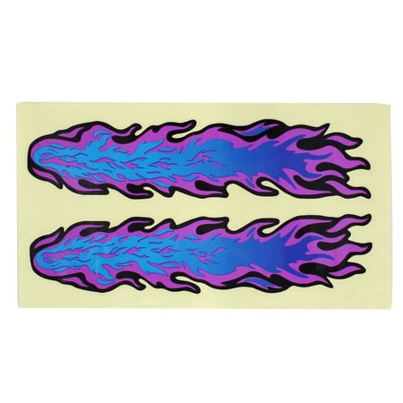 Purple Blue Flames Decal Style Sticker for Car Motorcycle - Walmart.com
