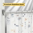 Adjustable 50-85 inches Curved Shower Rod, Extra Wide, Rustproof, Round ...