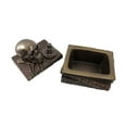 Veronese Design Bronze Wizard`s Study Books and Skull Trinket Stash Box ...