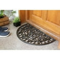 RugSmith Moulded Trellis Half-round Rubber Outdoor Doormat, 18" x 30 ...