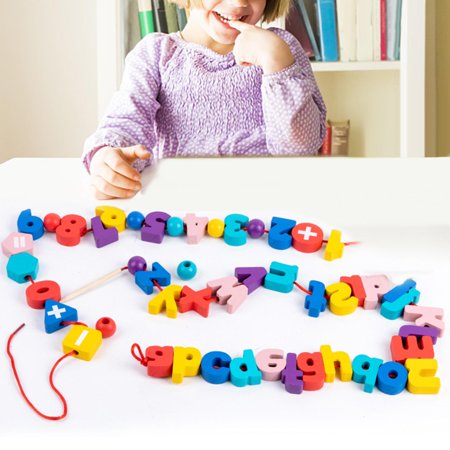 Abc Letters Threading Toy Math Learning Activities Monterssori for ...