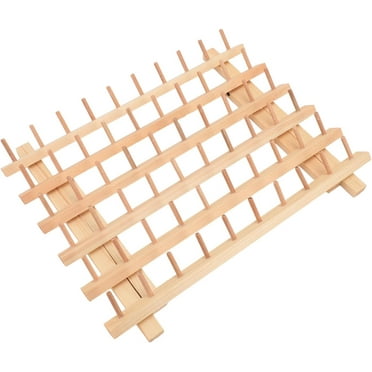 New brothread Wooden Thread Rack - 60 Spools Cone Stand for Organizing ...