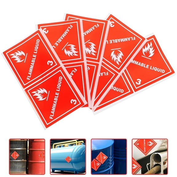 KOVOT 4"x4" Flammable Liquid DOT (Class 3) Hazardous Materials Warning ...