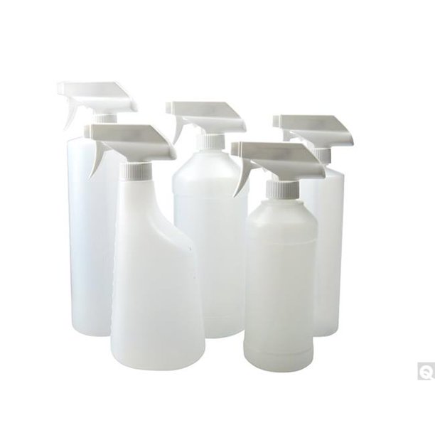 16 oz Natural HDPE Cylinder Bottles with 28-400 White Polypropylene ...