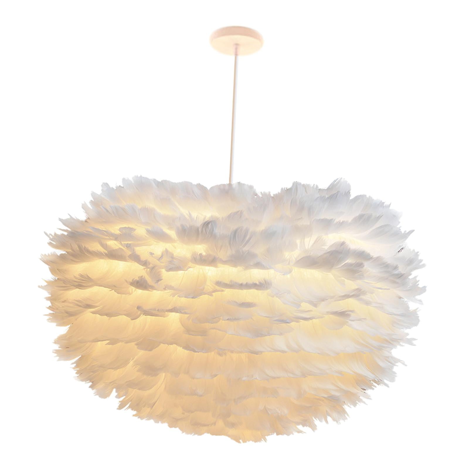 Click here for Dolity Homyl Feather Pendant Ceiling Light Chandel... prices