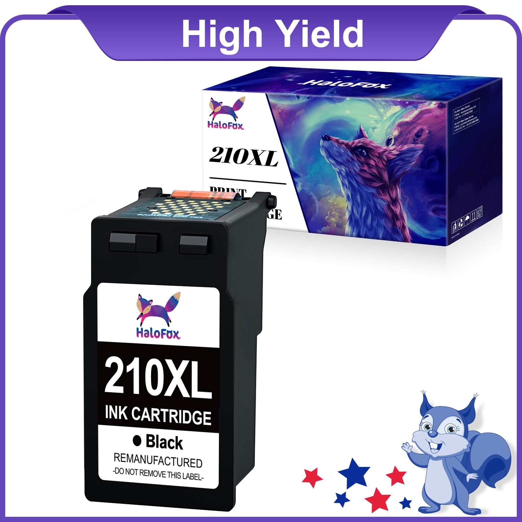 210XL Black Ink Cartridge for Canon Ink 210 XL PG210XL to Use with ...