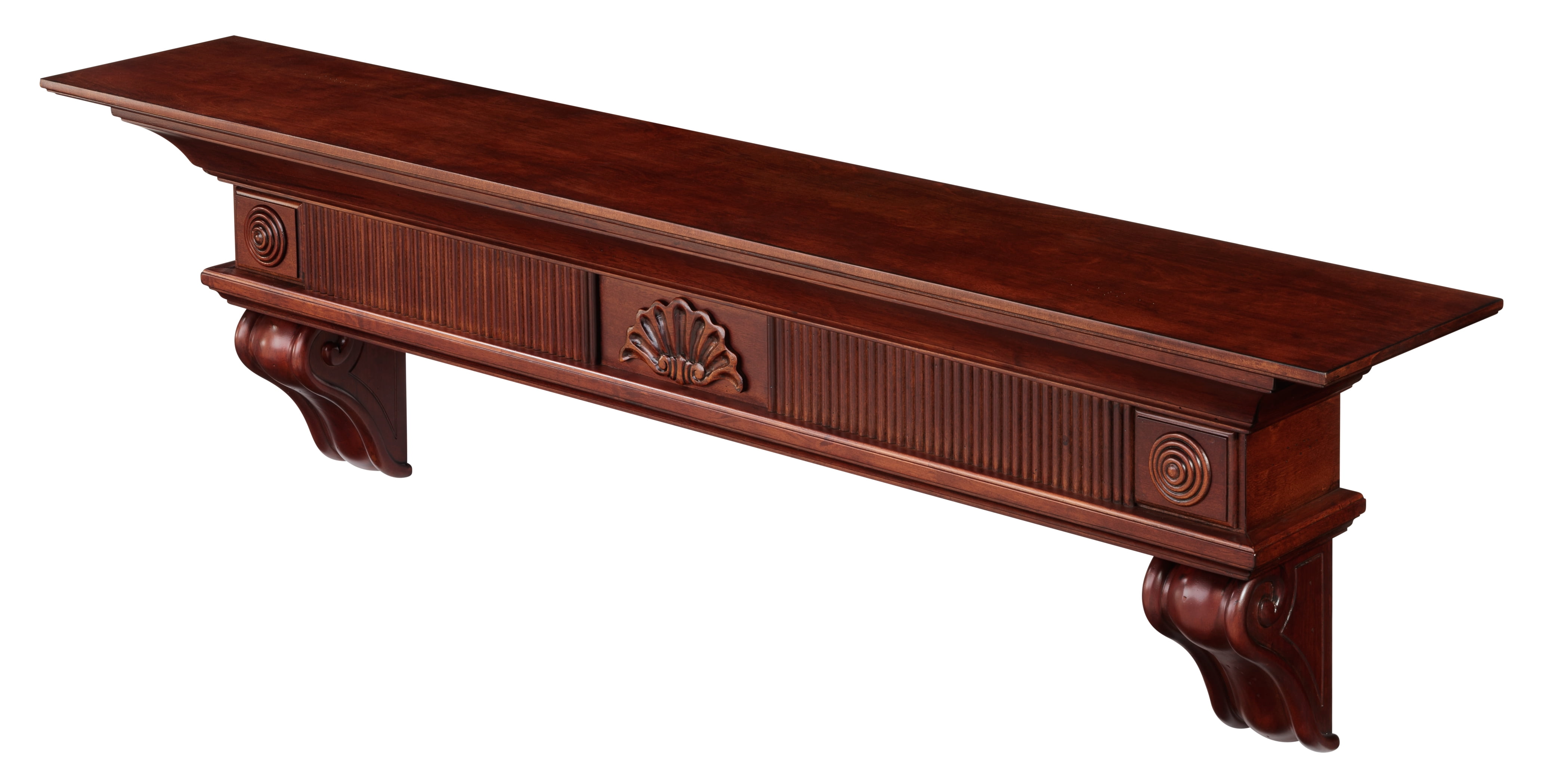 Pearl Mantels Devonshire Traditional Premium Wood Mantel Shelf, Lightly ...