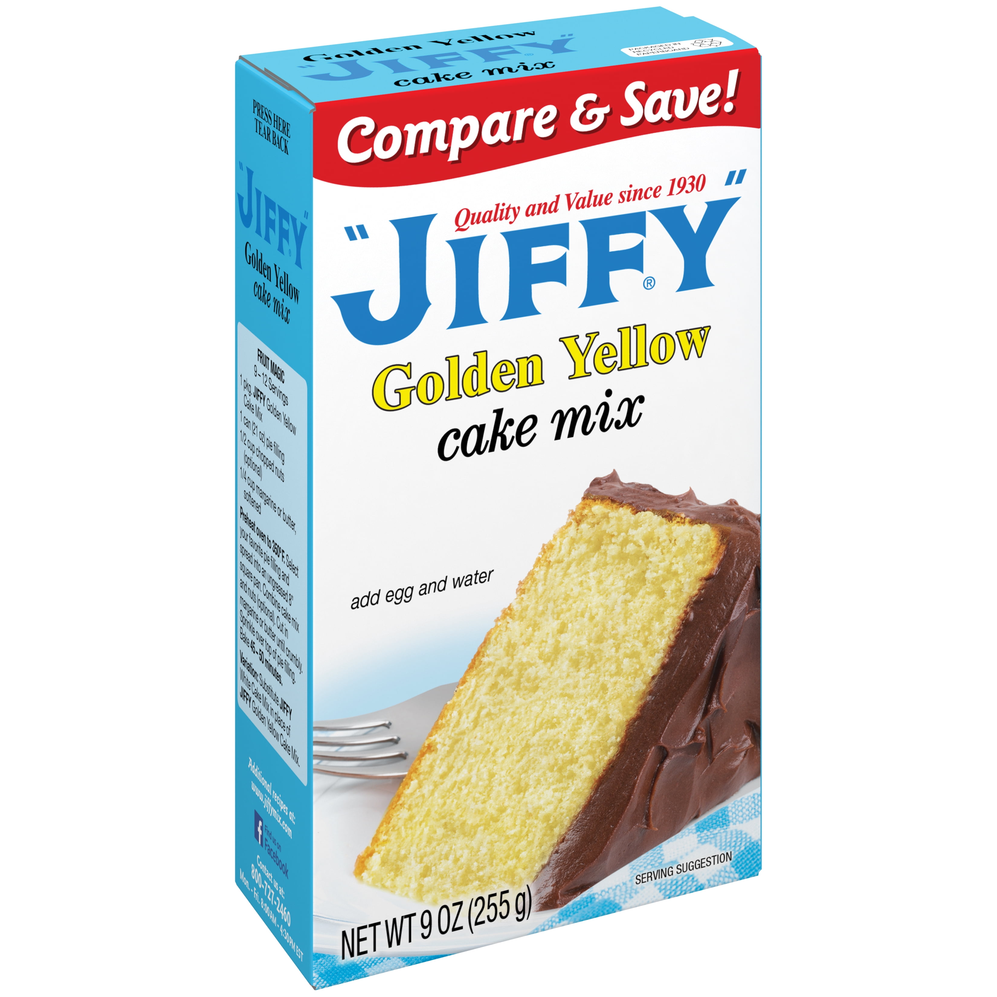 JIFFY Golden Yellow Cake Mix 9 OZ Box - Walmart.com