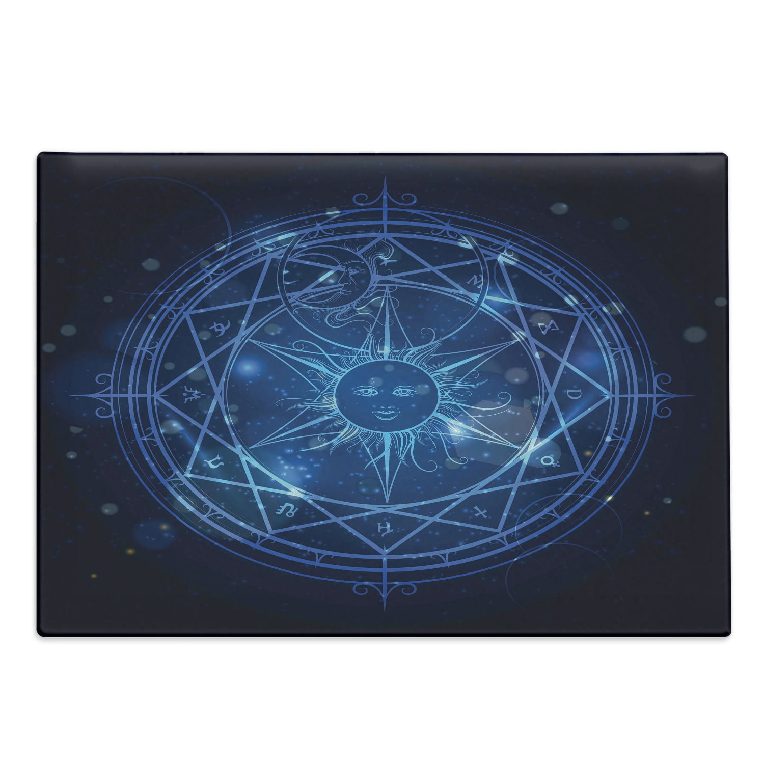 Magic Cutting Board, Alchemy Magic Circle Sun Face Centered Mystical ...