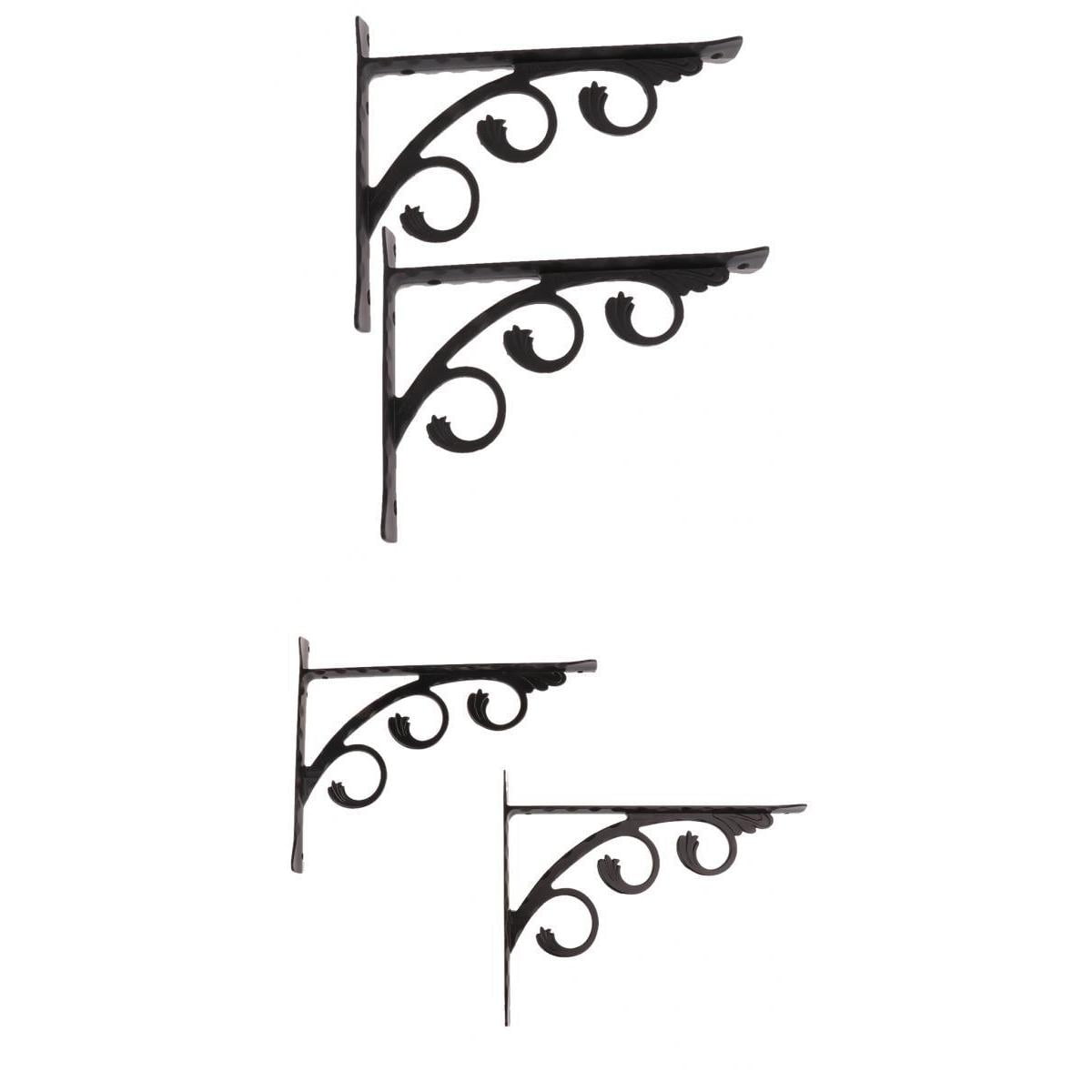 4Pcs Shelf Brackets, L-Shaped Decorative Shelf Supporter Brackets ...