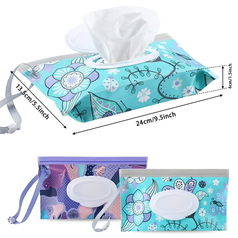 Wipe Warmer 2-Pack Baby Wipe Dispenser Pouches - Portable Refillable ...