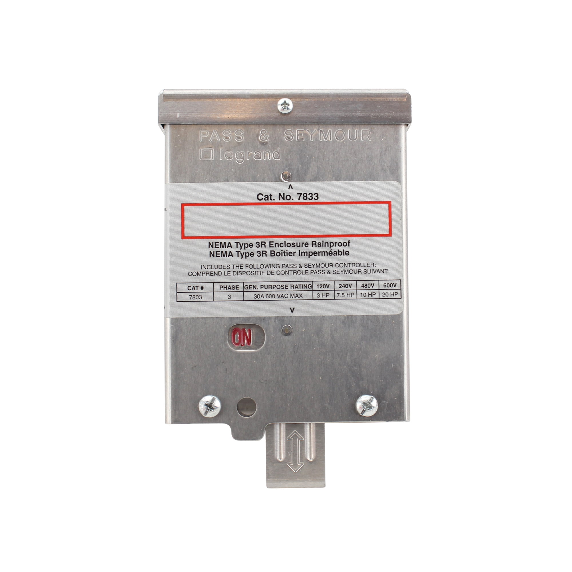 Pass & Seymour 7833 Nema Type 3R Enclosure Rainproof 3-Phase Motor ...