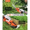 YAHHU Cordless Hedge Trimmer, 3 in 1 Handheld Electric Grass Trimmer ...