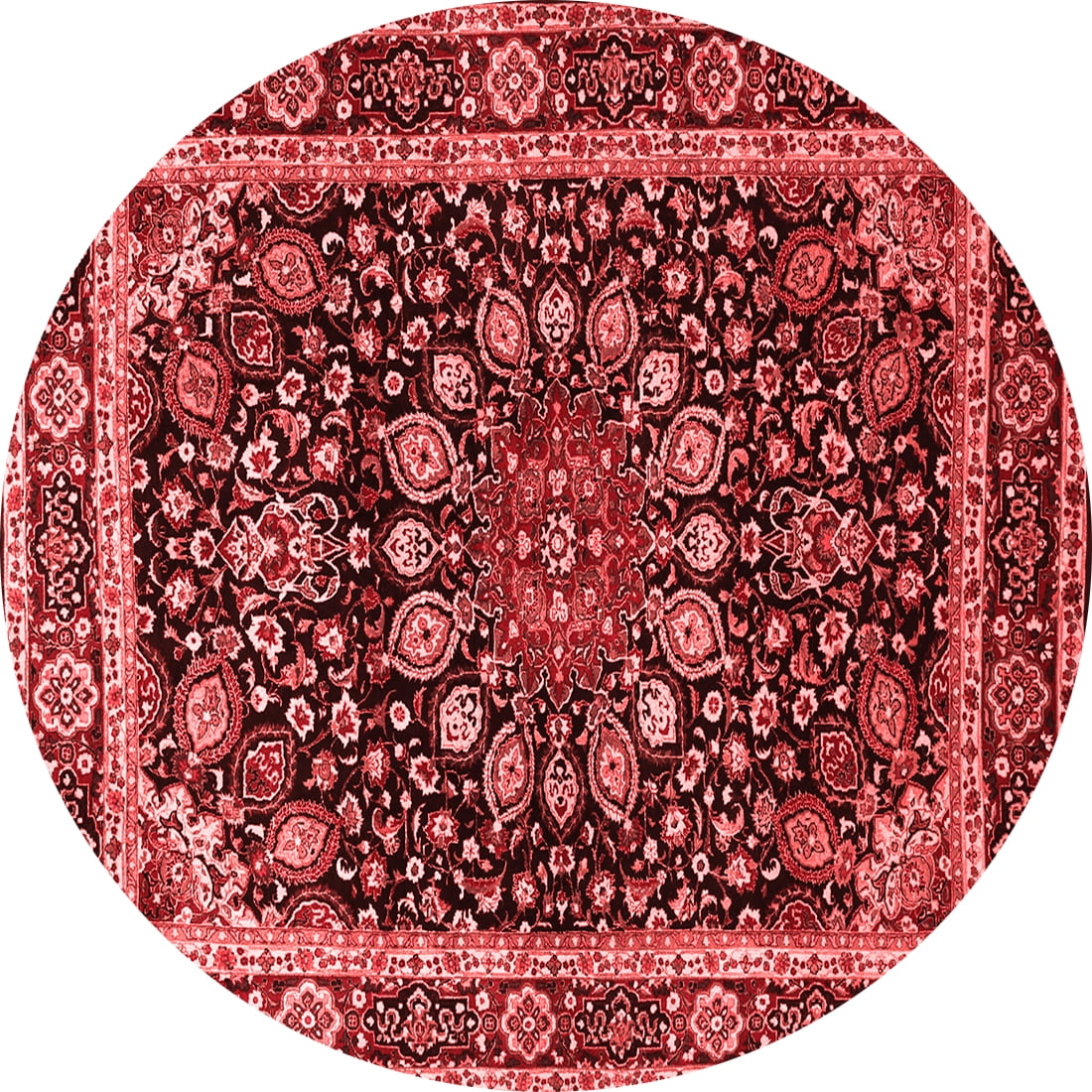 Ahgly Company Indoor Round Persian Red Traditional Area Rugs, 8' Round ...