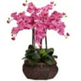Nearly Natural 27" Geranium Artificial Plant in White Tower Planter ...