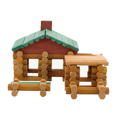 Kasachoy 90 Pieces Wood Cabin Logs Set Hand-on Ability Cultivation ...