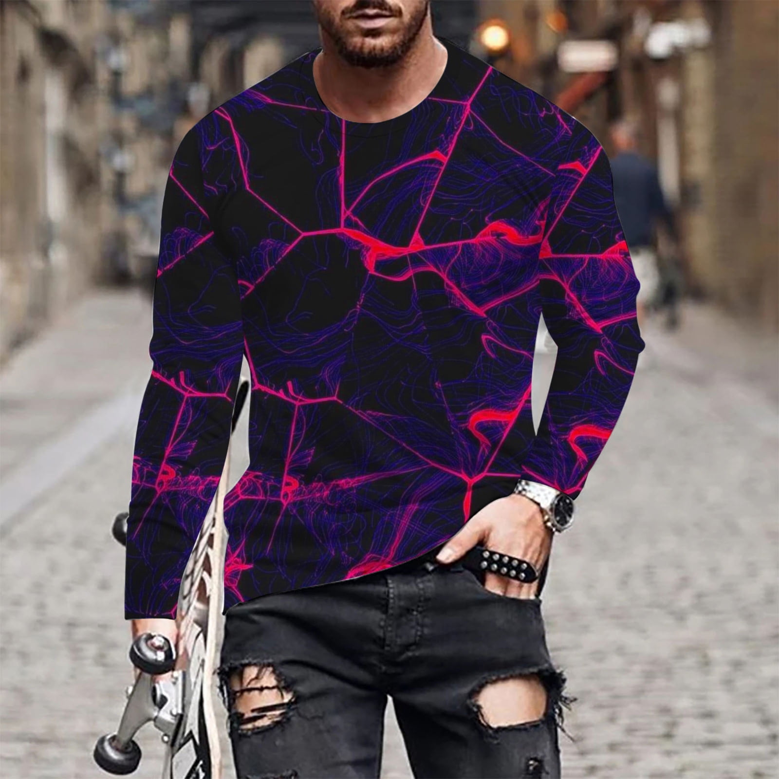 Click here for Meichang Long Sleeve T Shirt Men Cotton graphic Te... prices