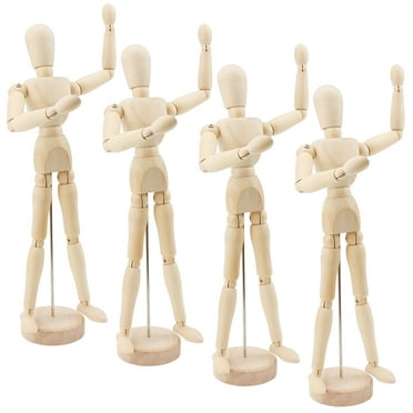 Wood Artist Drawing Manikin Articulated Mannequin with Base and ...