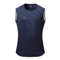 Antinious Men Solid Round Neck Sleeveless Fitness Breathable Outdoor ...