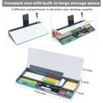 Varhomax Compact Glass Whiteboard with Built-In Storage, Desktop ...