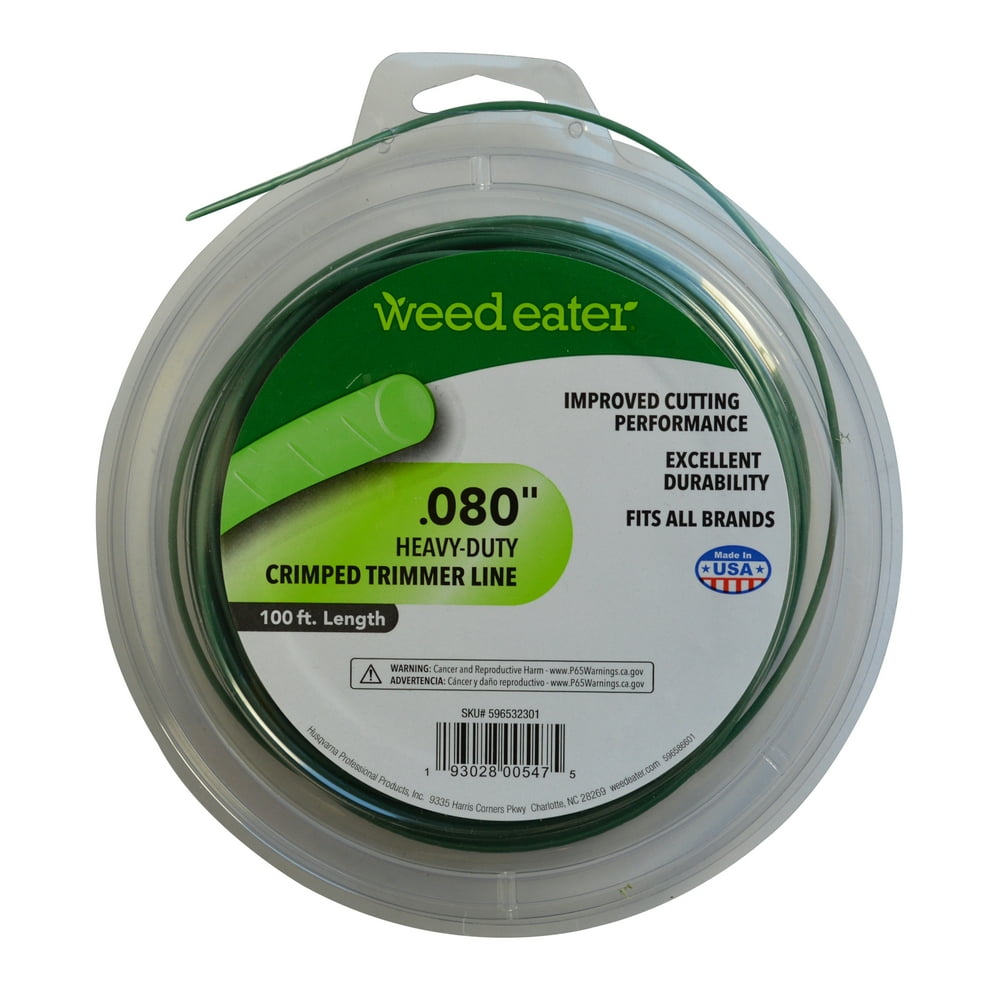 Weed Eater .080 in. 100 ft Crimped Replacement Trimmer Line - Walmart ...