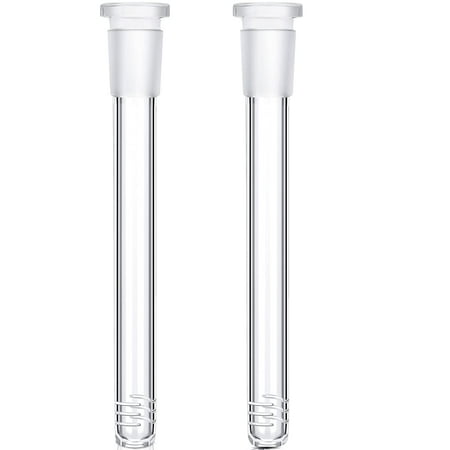 2 Pieces 18 mm by 14mm Stem Glass Tube Adapter Clear Scientific Tube ...