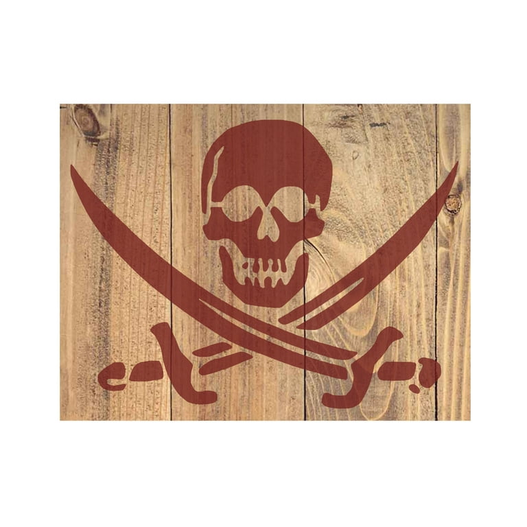 Pirate Flag Stencil