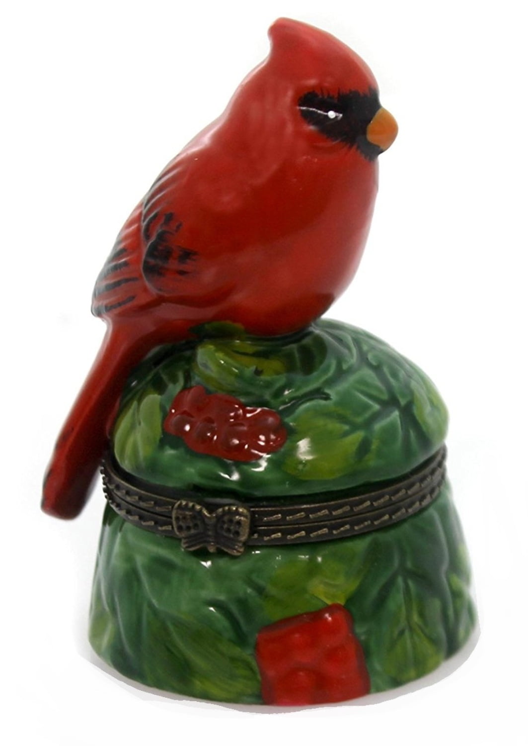 Red Cardinal Backyard Bird Porcelain Hinged Trinket Box - Walmart.com