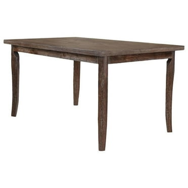 Pemberly Row 48" Wood Round Dining Table with Pedestal Base - Rustic ...