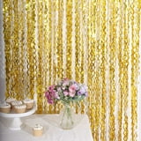 Efavormart Metallic Gold Wavy Tinsel Streamer Party Backdrop, Curly ...