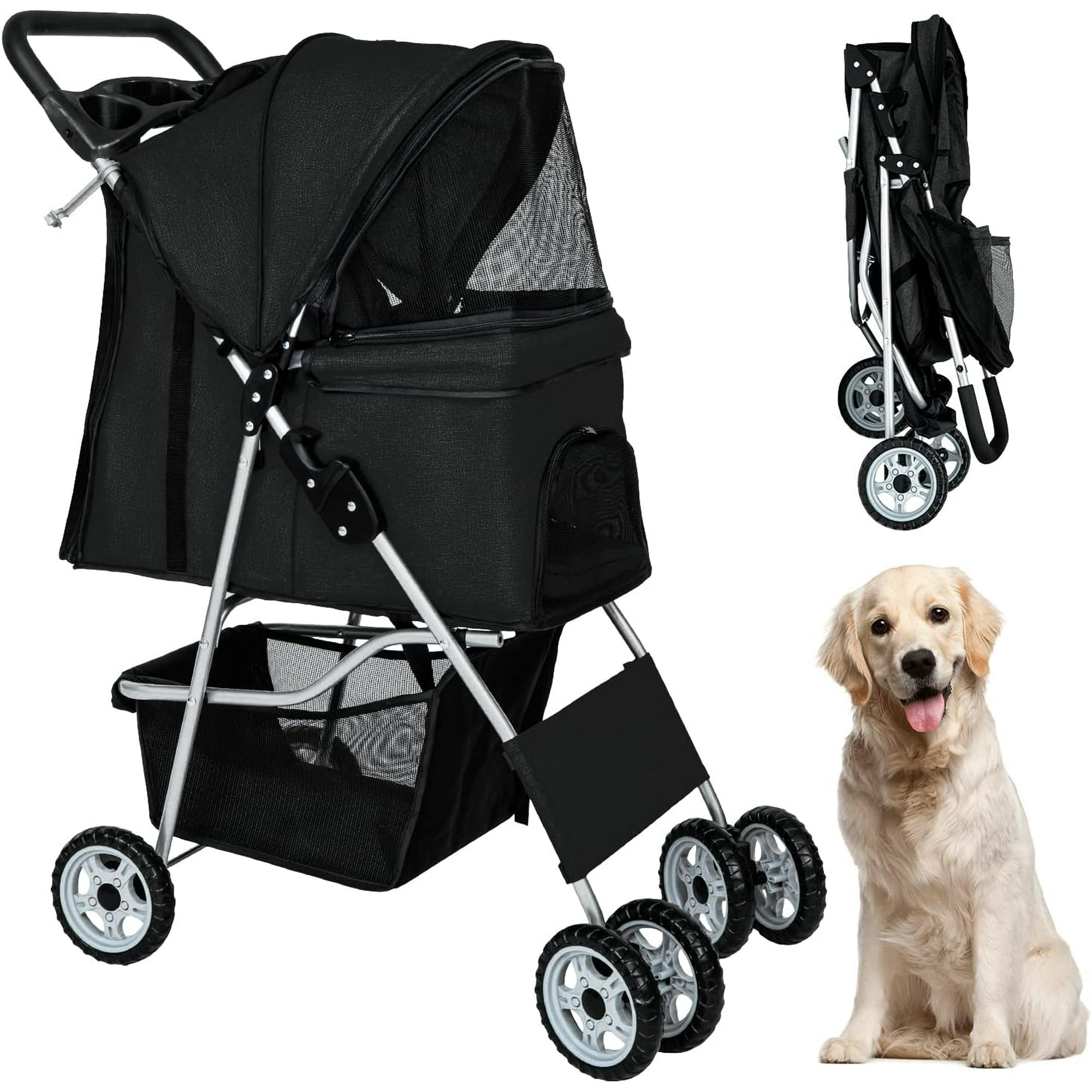 Click here for Bestpet Folding Pet Stroller For Small & Medium Do... prices