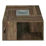Furniture of America Torme Storage Wood Reclaimed Oak Indoor Coffee Table with Casters - Walmart.com