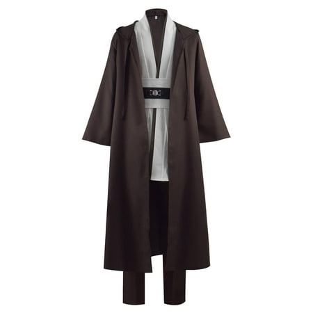 Adult Tunic Costume Knight Hooded Robe Tunic Uniform Full Set Jedi ...