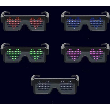 Rechargeable USB LED glasses for gifts with quick flash option LED ...
