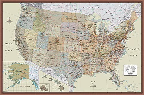24x36 United States, USA Contemporary Premier Wall Map Poster (24x36 ... 24x36 United States, USA Contemporary Premier Wall Map Poster (24x36 ...